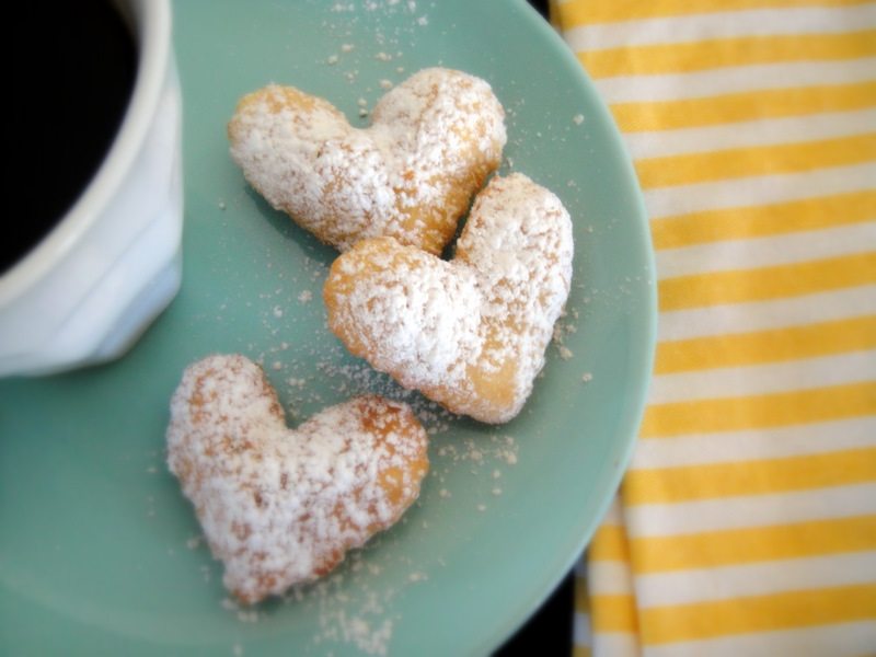 Heart Beignets for Your Sweetheart - The Sweetest Occasion