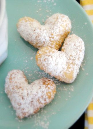 Heart Beignets for Your Sweetheart - The Sweetest Occasion