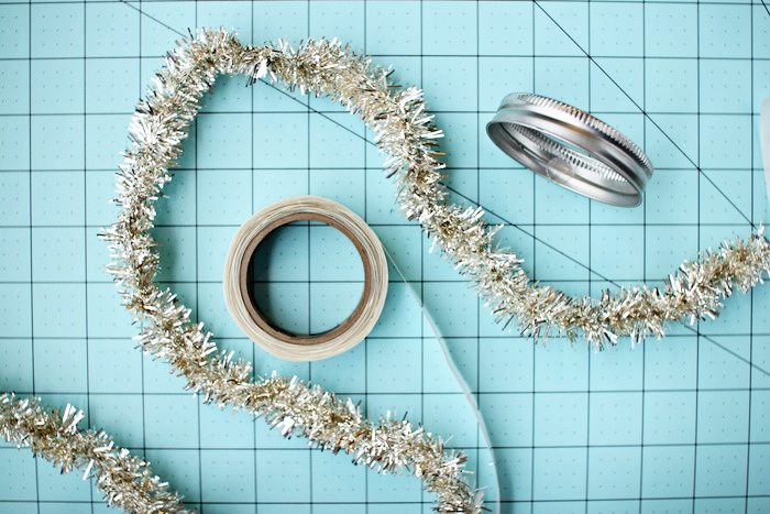 DIY Tinsel Wreath Ornament - The Sweetest Occasion