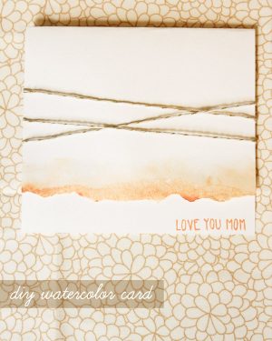 DIY Watercolor Mothers Day Card - The Sweetest Occasion