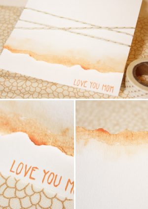 DIY Watercolor Mothers Day Card - The Sweetest Occasion