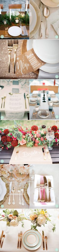 Loving Gold Table Settings - The Sweetest Occasion