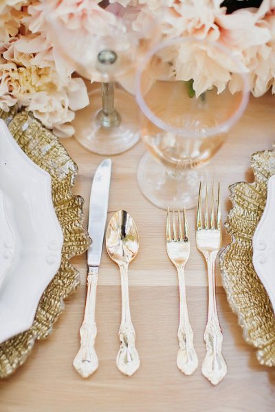 Loving Gold Table Settings - The Sweetest Occasion