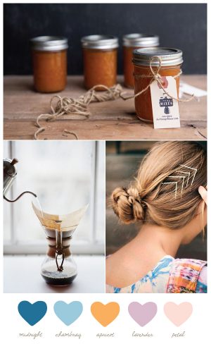 Color Palette: Apricot + Chambray - The Sweetest Occasion