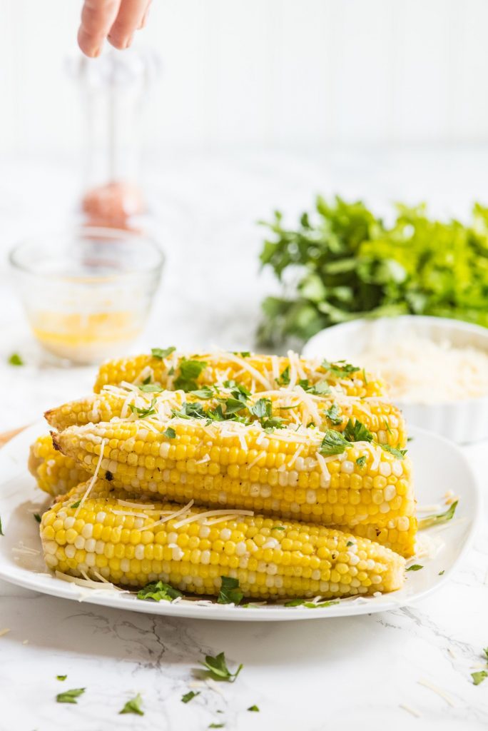 Garlic Parmesan Grilled Corn on the Cob Recipe - The Sweetest Occasion