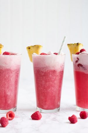 Raspberry Party Punch Sherbet Floats - The Sweetest Occasion