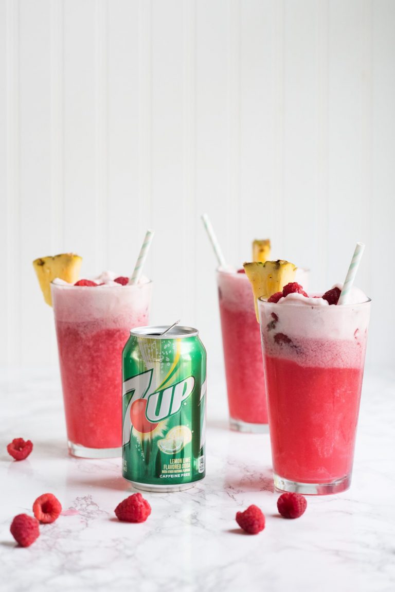 Raspberry Party Punch Sherbet Floats - The Sweetest Occasion