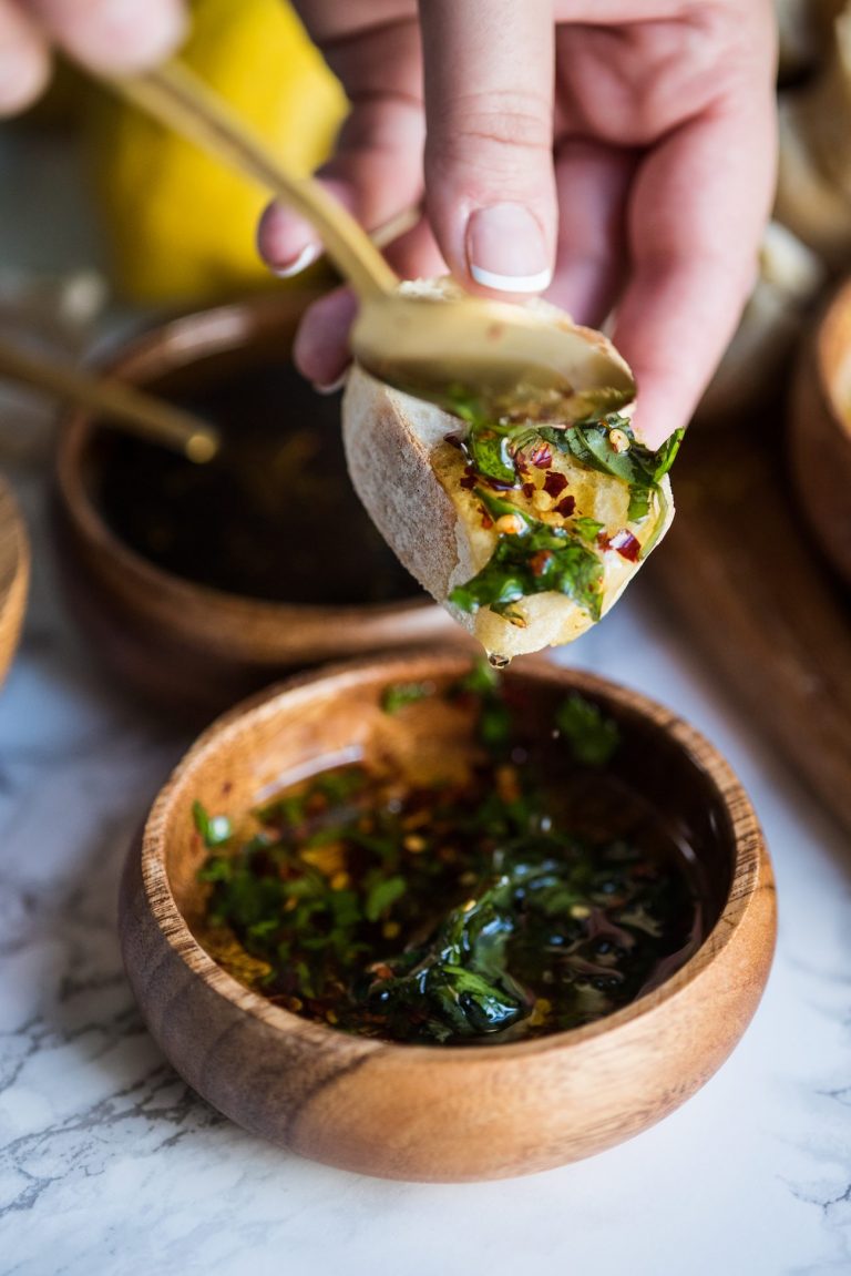 A Bread + Oil Appetizer Dipping Station - The Sweetest Occasion