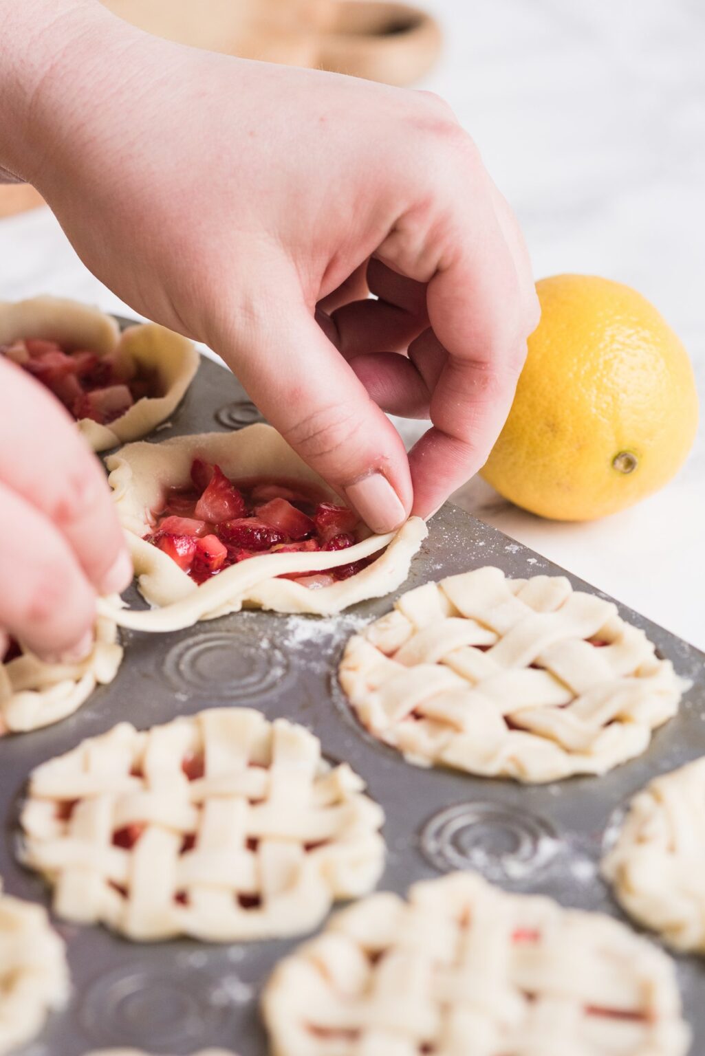 The World's Cutest Little Mini Strawberry Pies in a Muffin Tin - The ...