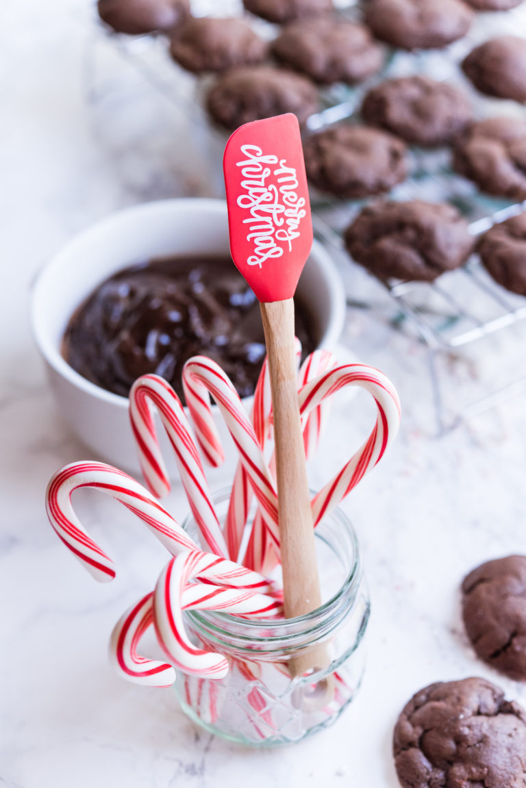 Fudge Dipped Double Chocolate Peppermint Cookies - The Sweetest Occasion
